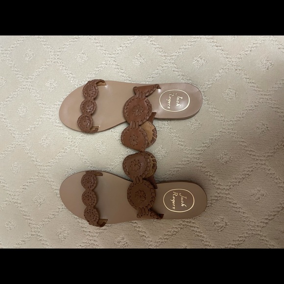 Jack Rogers | Shoes | Jack Rogers Lauren Brown Slide Sandals | Poshmark